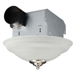 Tuscany® Selectable Finial Round 70CFM Ceiling Bath Fan with LED Light ...