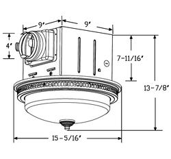Tuscany® Oil Rubbed Bronze 110 CFM Ceiling Exhaust Bath Fan with LED ...