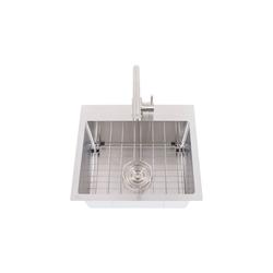 Tuscany® Torsten All-In-One Dual Mount 19" Stainless Steel 1-Hole ...