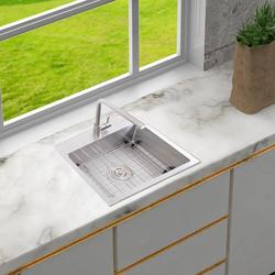 Tuscany® Torsten All-In-One Dual Mount 19" Stainless Steel 1-Hole ...