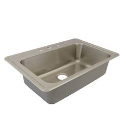 Strictly Kitchen and Bath Drop-in 33" Stainless Steel Single Bowl ...