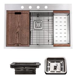 Strictly Kitchen and Bath Drop-In 33" Stainless Steel Single Bowl ...