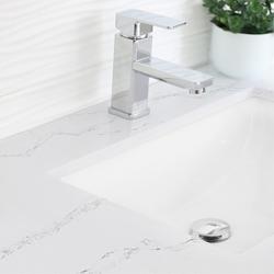 Stylish Sharp 21-1/4"W x 14-1/2"D White Rectangular Undermount Bathroom ...