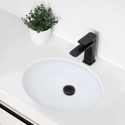 Stylish Cool 19-1/2"W x 16"D White Oval Undermount Bathroom Sink at ...