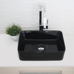 Stylish® Bold 18-3/4"W x 14-1/2"D Black Rectangular Vessel Sink at Menards®