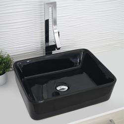 Stylish® Bold 18-3/4"W x 14-1/2"D Black Rectangular Vessel Sink at Menards®