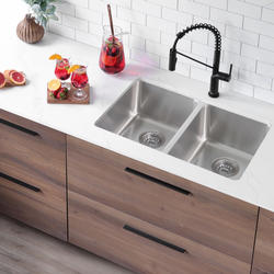Stylish® Avila Dual-Mount 29" Stainless Steel Double Bowl Kitchen Sink ...