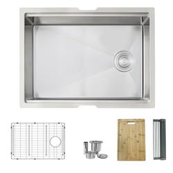 Stylish® Versa Undermount 25" Stainless Steel Single Bowl Kitchen Sink ...