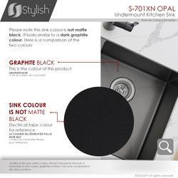 Stylish® Bright Undermount 32" Graphite Black Stainless Steel Double ...