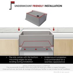 Stylish® Bronte Farmhouse/Apron Front 30" Grey Composite Granite ...