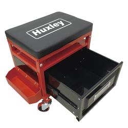 Huxley Garage Black & Red Rolling Tool Box Stool at Menards®