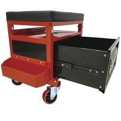 Huxley Garage Black & Red Rolling Tool Box Stool at Menards®