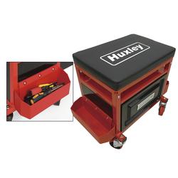 Huxley Garage Black & Red Rolling Tool Box Stool at Menards®