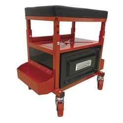 Huxley Garage Black & Red Rolling Tool Box Stool at Menards®