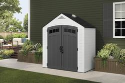 Suncast® Vista® 7 x 4 Outdoor Resin Storage Shed at Menards®
