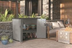 Suncast® Backyard Oasis® Vertical 4 x 2 x 3 Outdoor Resin Storage Shed ...