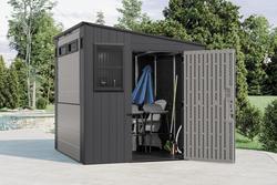 Suncast® Cabana 8 x 7 Outdoor Resin Entertainment Shed at Menards®