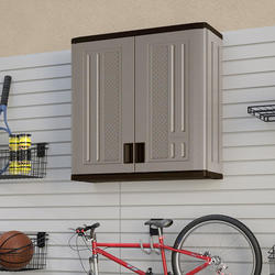Suncast® 30"W x 30-1/4"H x 12"D Platinum Wall Storage Cabinet at Menards®