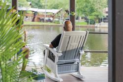 Suncast® Dove Gray/White Rocking Chair with Storage at Menards®