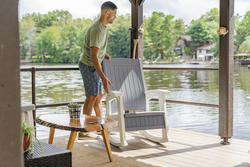 Suncast® Dove Gray/White Rocking Chair with Storage at Menards®