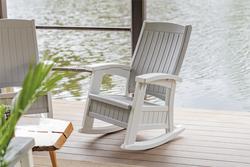Suncast® Dove Gray/White Rocking Chair with Storage at Menards®