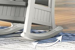 Suncast® Dove Gray/White Rocking Chair with Storage at Menards®