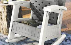 Suncast® Dove Gray/White Rocking Chair with Storage at Menards®