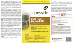 Sunnyside® Interior/Exterior Pure Raw Linseed Oil Wood Finish - 5 gal ...