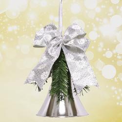 Enchanted Forest® 9" Silver Bell Plastic Christmas Ornament at Menards®