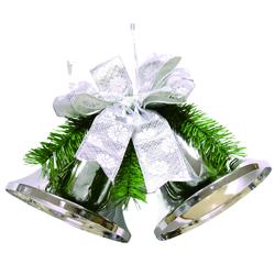 Enchanted Forest® 7" Twin Silver Bell Ornament at Menards®
