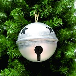 Enchanted Forest® 8" Silver Bell with Star Cutouts Shatterproof ...
