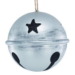 Enchanted Forest® 8" Silver Bell with Star Cutouts Shatterproof ...
