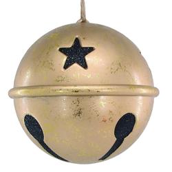 Enchanted Forest® 8" Gold Bell with Star Cutouts Shatterproof Ornament ...