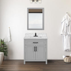 Tuscany® Ravenna 24"W x 32"H Gray Framed Mirror at Menards®