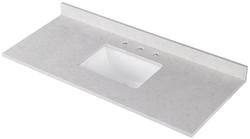 Tuscany® 49"W x 22"D Light Gray Engineered Marble Vanity Top with ...