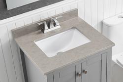 Tuscany® 25"W x 22"D Khaki Engineered Marble Vanity Top with ...