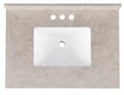 Tuscany® 31"W x 22"D Khaki Engineered Marble Vanity Top with ...