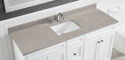 Tuscany® 61"W x 22"D Khaki Engineered Marble Vanity Top with ...