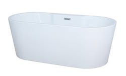 Tuscany® Selvena 67"W x 29-1/2"D x 23-1/2"H White Acrylic Freestanding ...