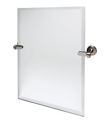 Tuscany® 21"W x 24"H Brushed Nickel Beveled Pivoting Frameless Mirror ...