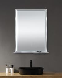 Tuscany® 24"W x 32"H Brushed Nickel Framed LED Mirror with Bluetooth ...