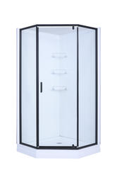 Tuscany® Tortona 36"W x 36"D x 80"H White Neo-Angle Shower with Corner ...