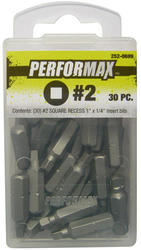 Performax® 1" Square #2 Insert Drive Bit - 30 Pack at Menards®