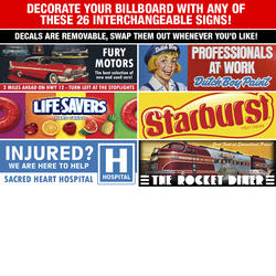 O Scale 26-Sign Lighted Billboard (Decal Set #3) at Menards®