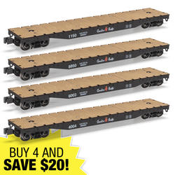 4-Piece 14-3/4" O Gauge Canadian Pacific Flatcar Dealer Pack at Menards®