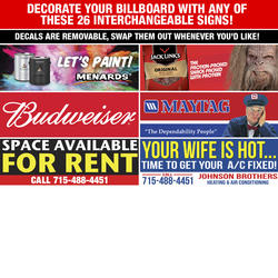 HO Scale 26-Sign Lighted Billboard (Decal Set #2) at Menards®