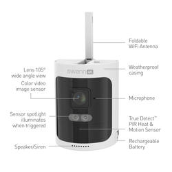 Swann Extra 4K Wireless Camera for AllSecure NVR Kits at Menards®