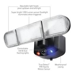 Swann Alpha Series 1200 Lumen 3-Head Battery Powered Floodlight at Menards®