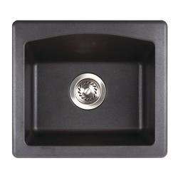 Swan Dual Mount 18" Nero Granite Composite Single Bowl Bar Sink at Menards®