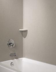 Swanstone™ 4-3/4"W x 4-3/4"D White Corner Shower Wall Soap Dish (2 ...